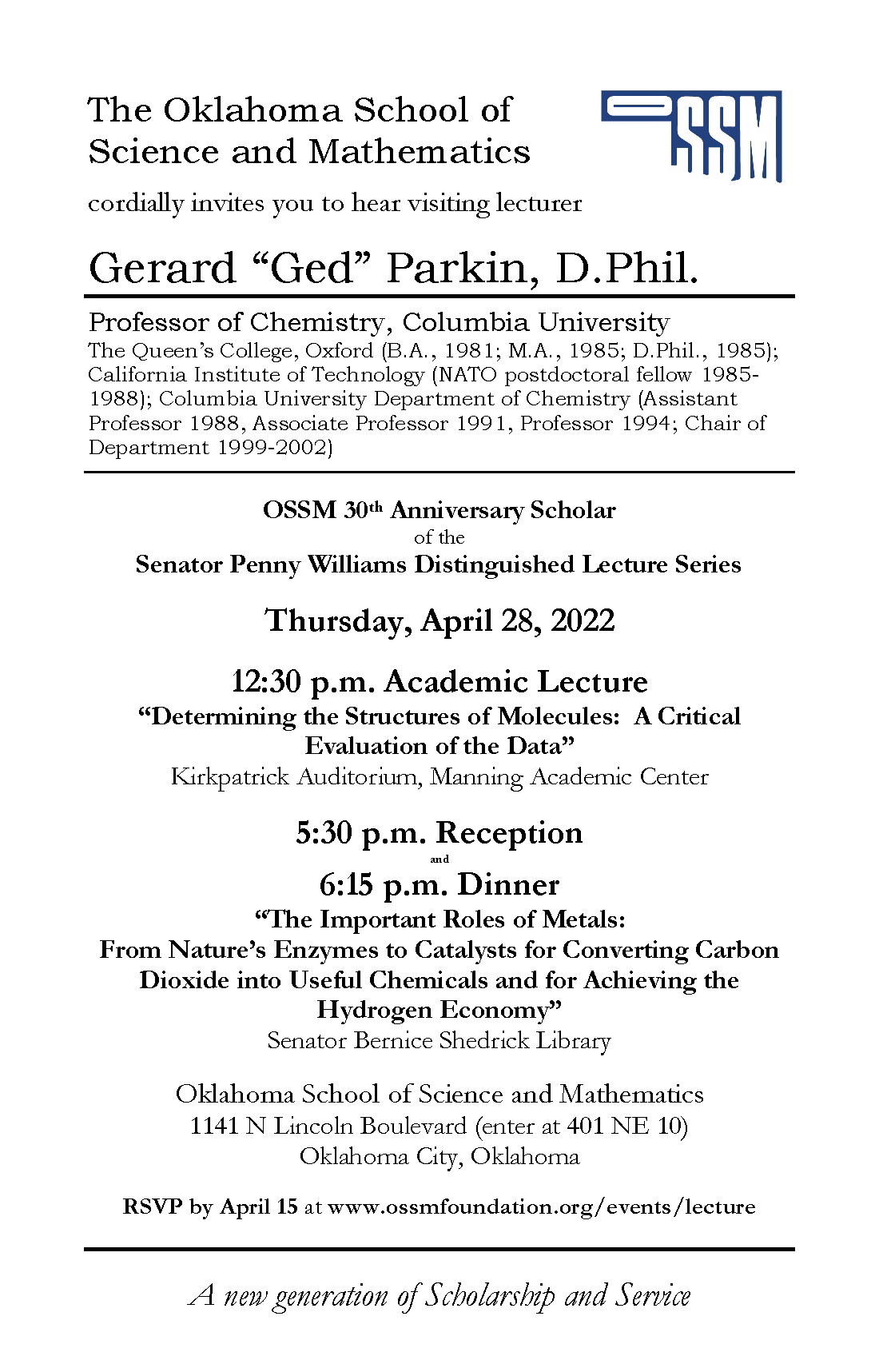 Senator Penny Williams Distinguished Lecture Series – Oklahoma School ...